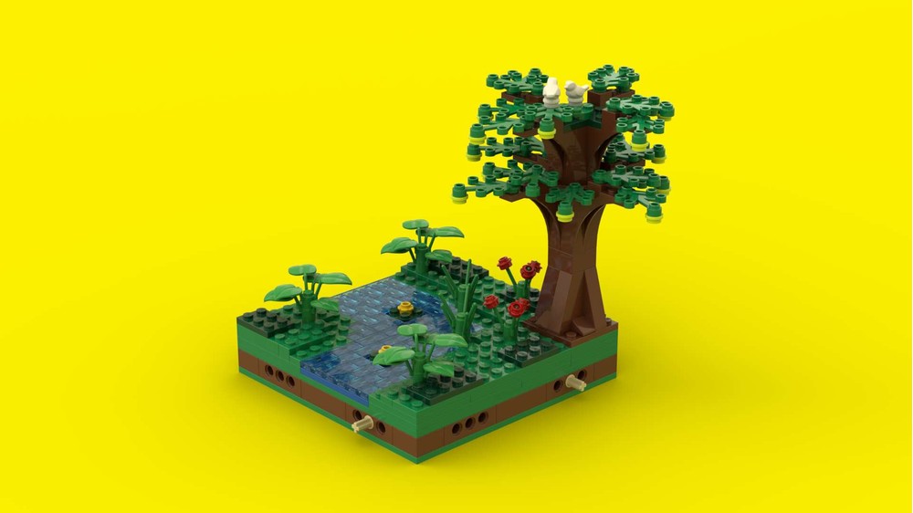 LEGO MOC Modular Forest River Curve by FlyAwayCJ | Rebrickable - Build ...