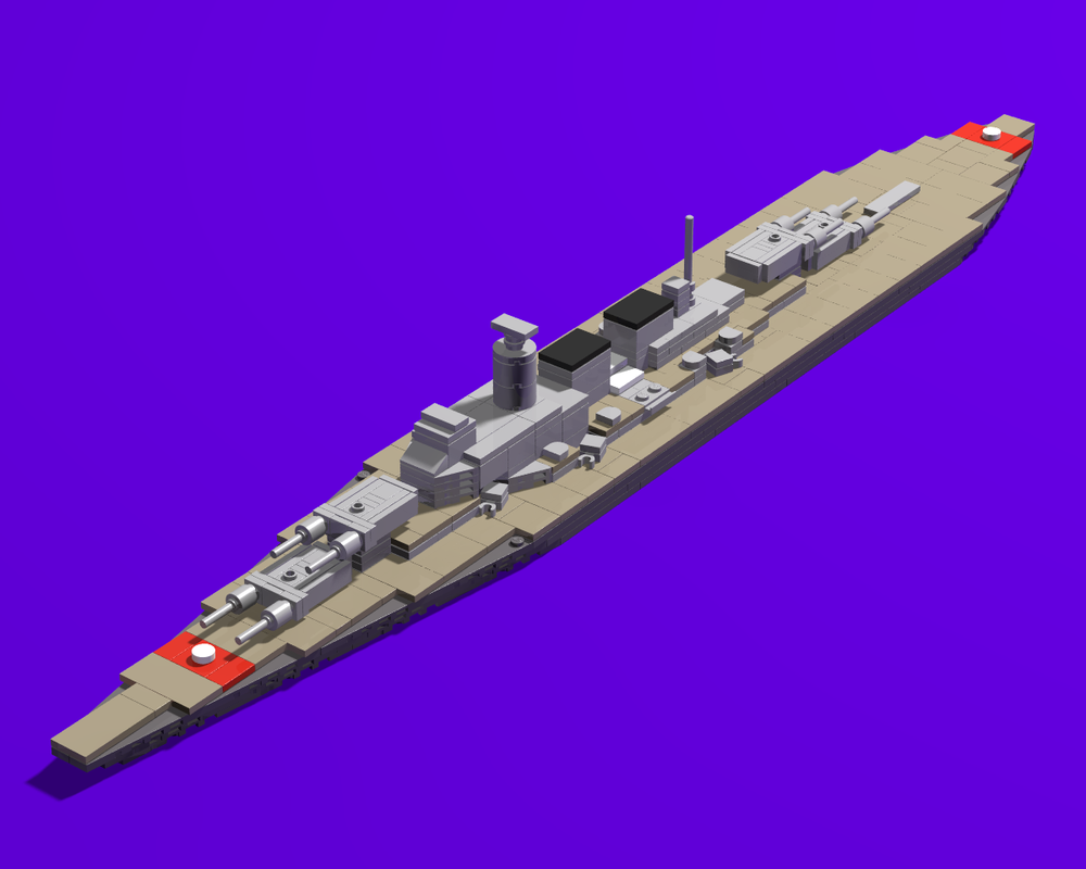 LEGO MOC 1:560 scale H-43 class Battleship by yamato534 | Rebrickable ...