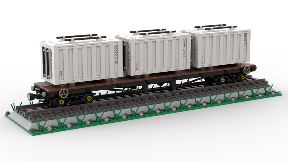 LEGO MOC Lego BR 30 Ton Bogie Bolster Wagon (Crate Carrier) (8-Wide) by ...
