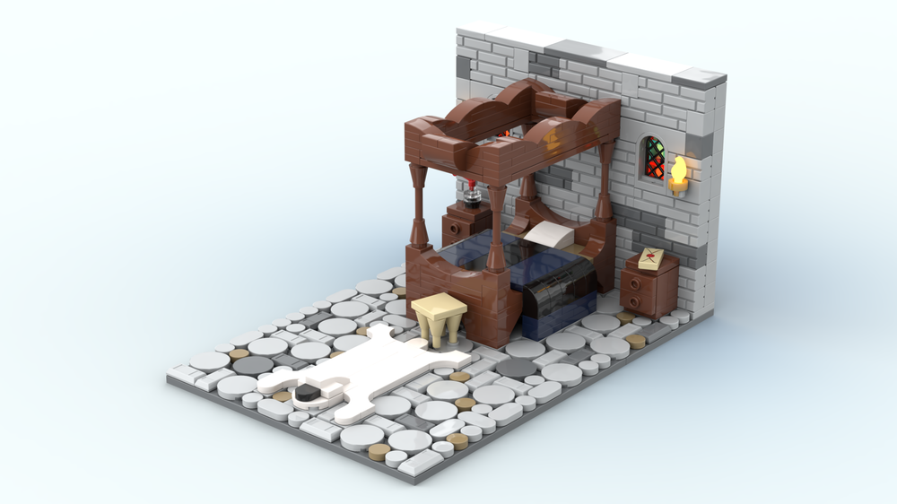 LEGO MOC Four-poster bed with Polar Bear Rug by legoalfactotum ...