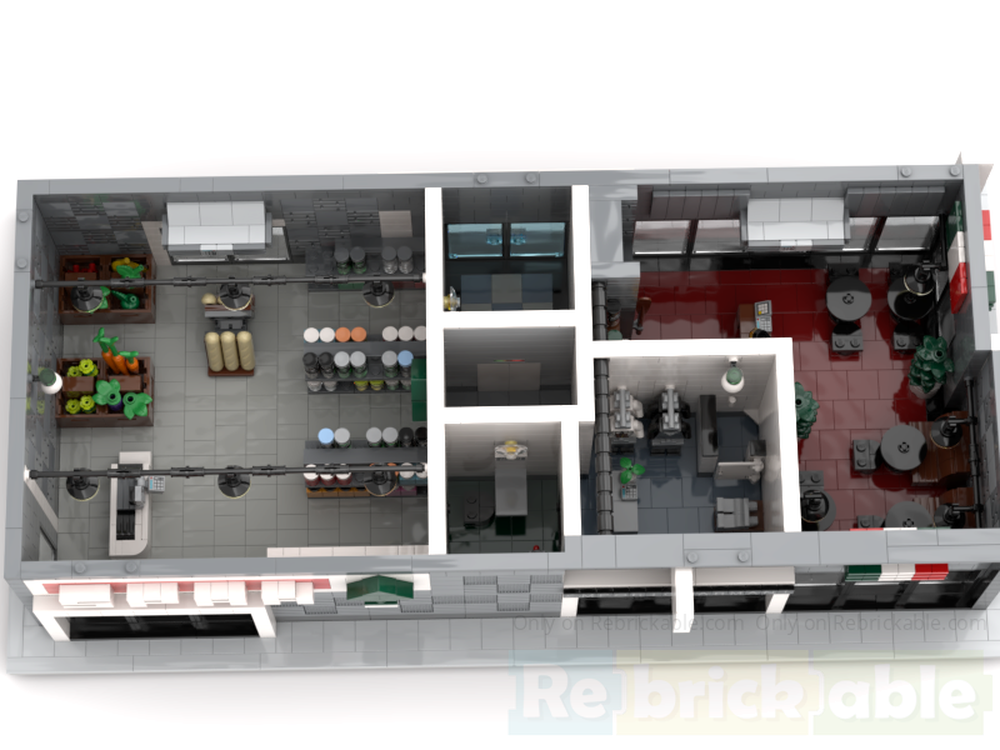 LEGO MOC-181555 Maison d'Art - Apartments & SPAR supermarket by emk ...