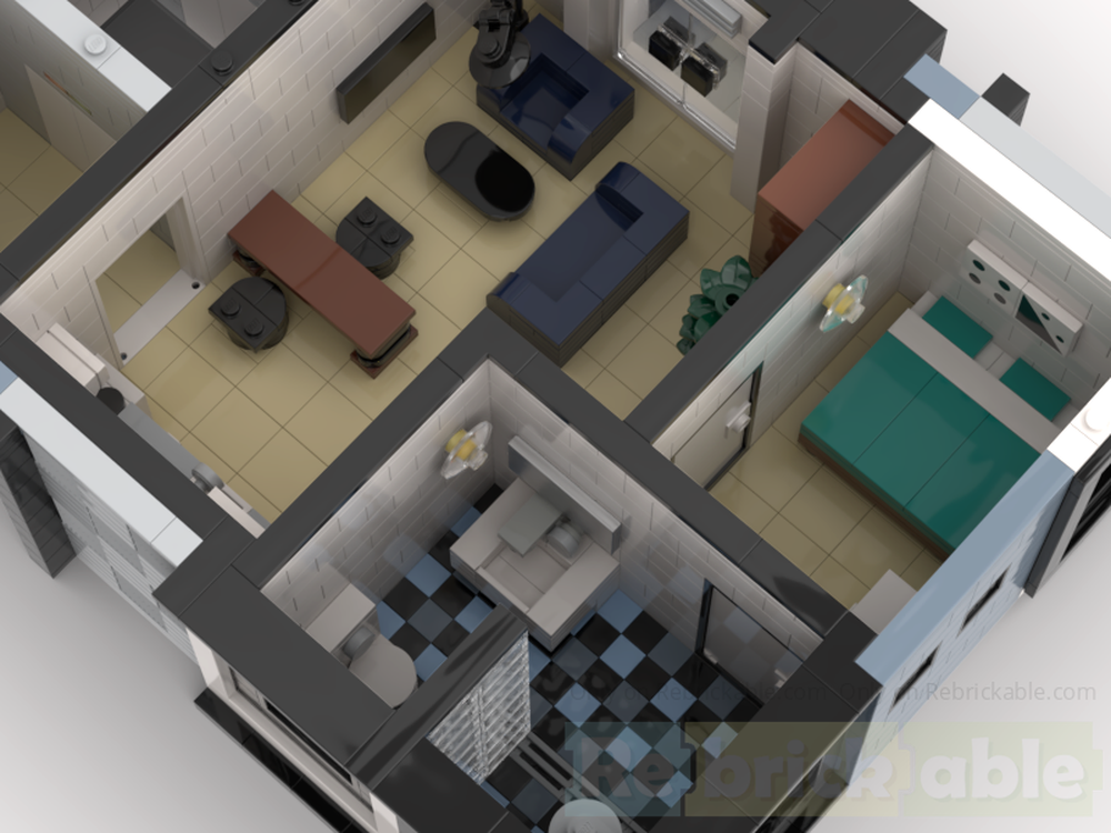 LEGO MOC-181555 Maison d'Art - Apartments & SPAR supermarket by emk ...
