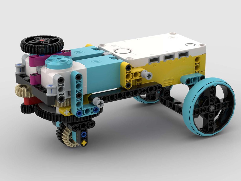 LEGO MOC Single-wheel Steering and Drive (forklift drive) - Spike Prime ...