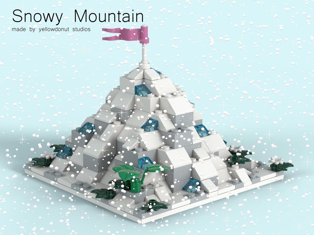 LEGO MOC Snowy Mountain by YellowDonut | Rebrickable - Build with LEGO
