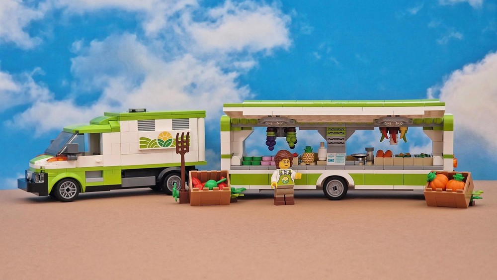 LEGO MOC Truck With Sales Trailer And Fresh Food From The Farm by ...