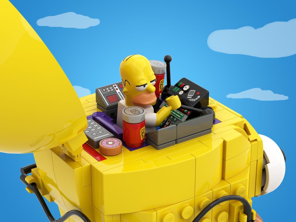 LEGO MOC Upscaled Minifigure Homer by Michelanlego | Rebrickable ...