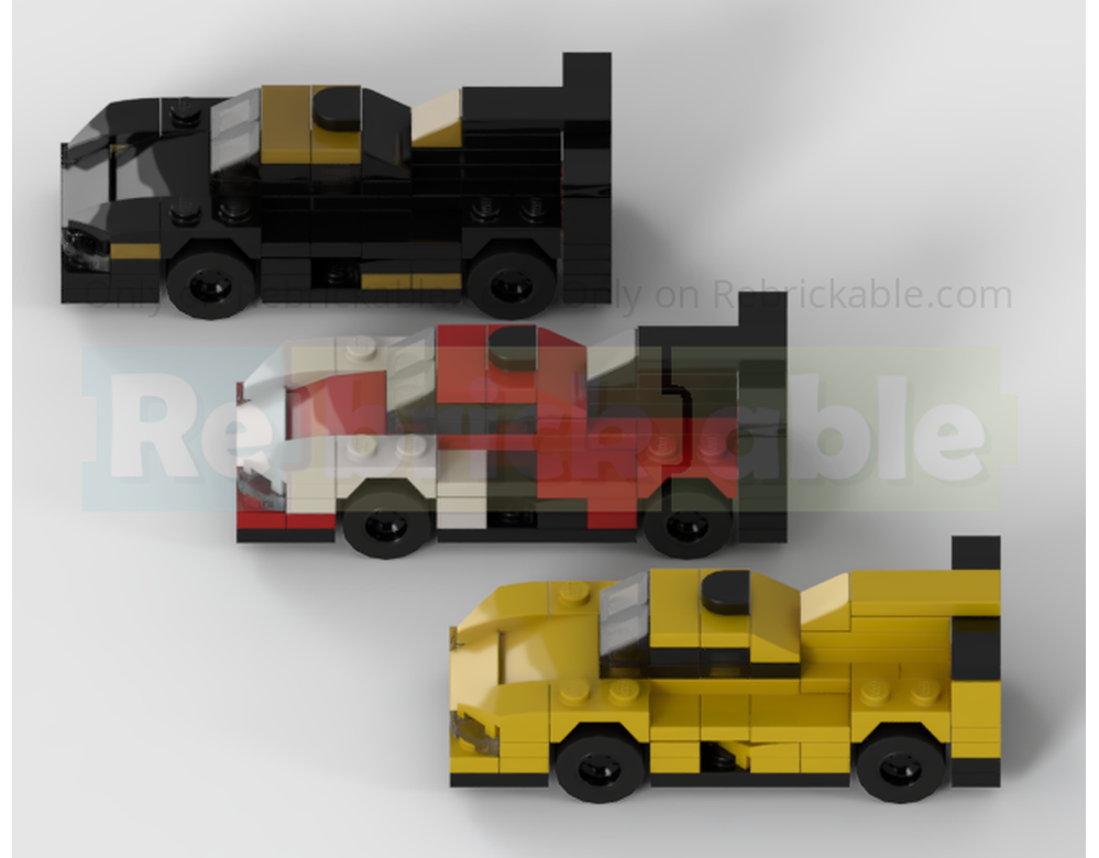 LEGO MOC Pack Of 3 IMSA Porsche 963 LMDh Racing Cars - Half Speed ...