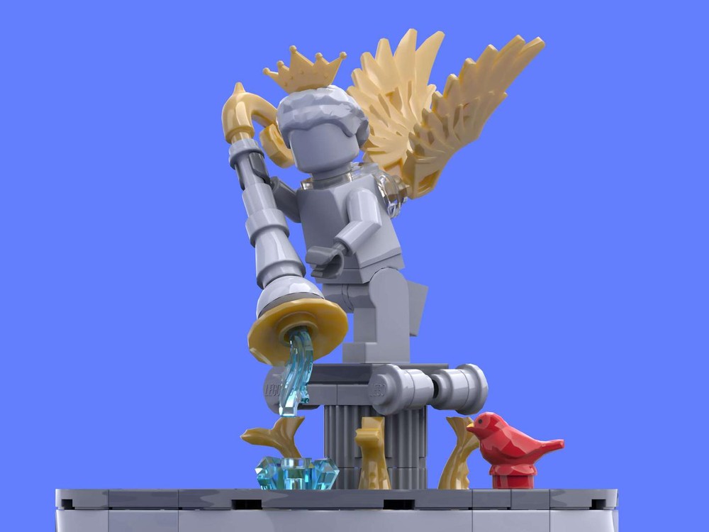 LEGO MOC Golden Fortuna Fountain by fidi70 | Rebrickable - Build with LEGO