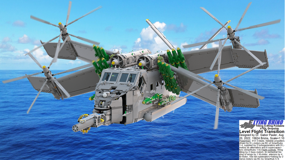 LEGO MOC-181750 Flying Rhino Foldable VTOL Dropship by gjpauler ...