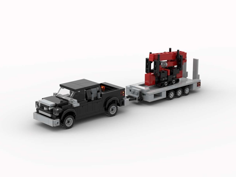 LEGO MOC Dodge Ram with trailer and Jekko SPX532 crane by JBolink ...