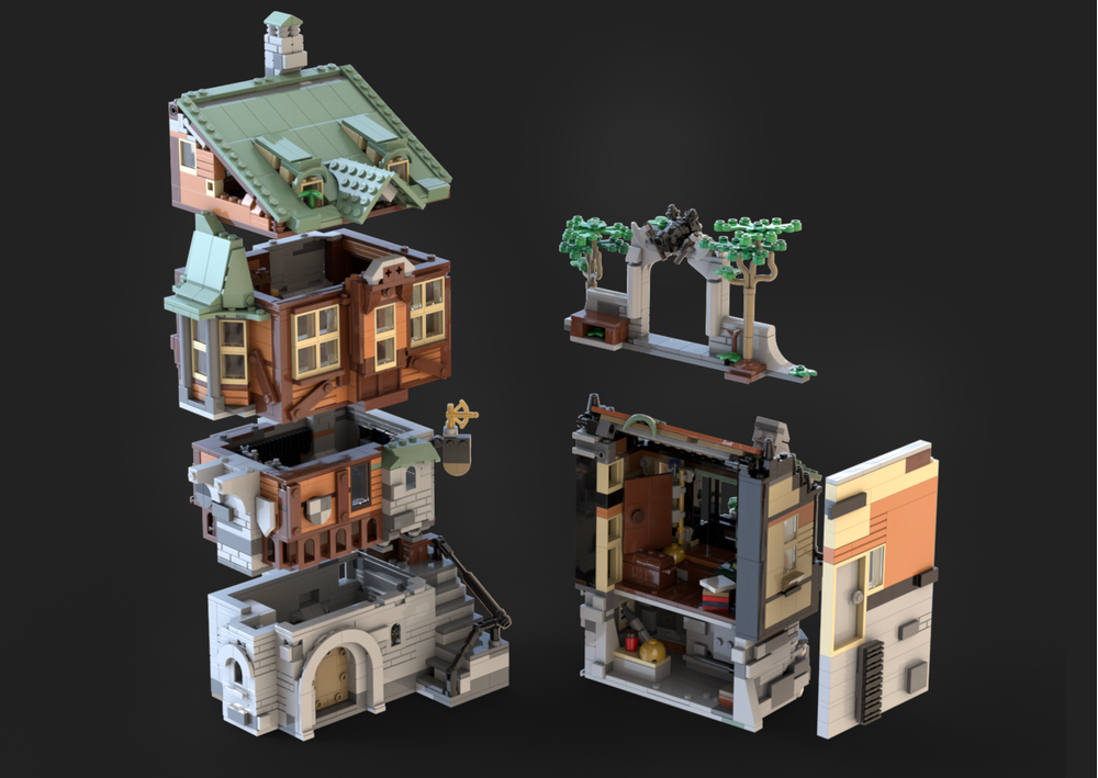 LEGO MOC Medieval Tavern by Vanestream | Rebrickable - Build with LEGO