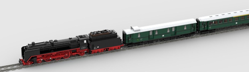 LEGO MOC MOCPACK > Steam Engine BR01 with Era III coaches by langemat ...