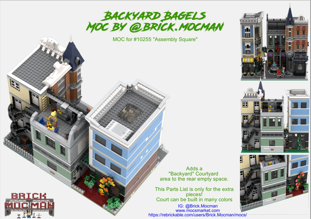 LEGO MOC Backyard Bagels - Backyard MOC for set #10255 "Assembly Square ...