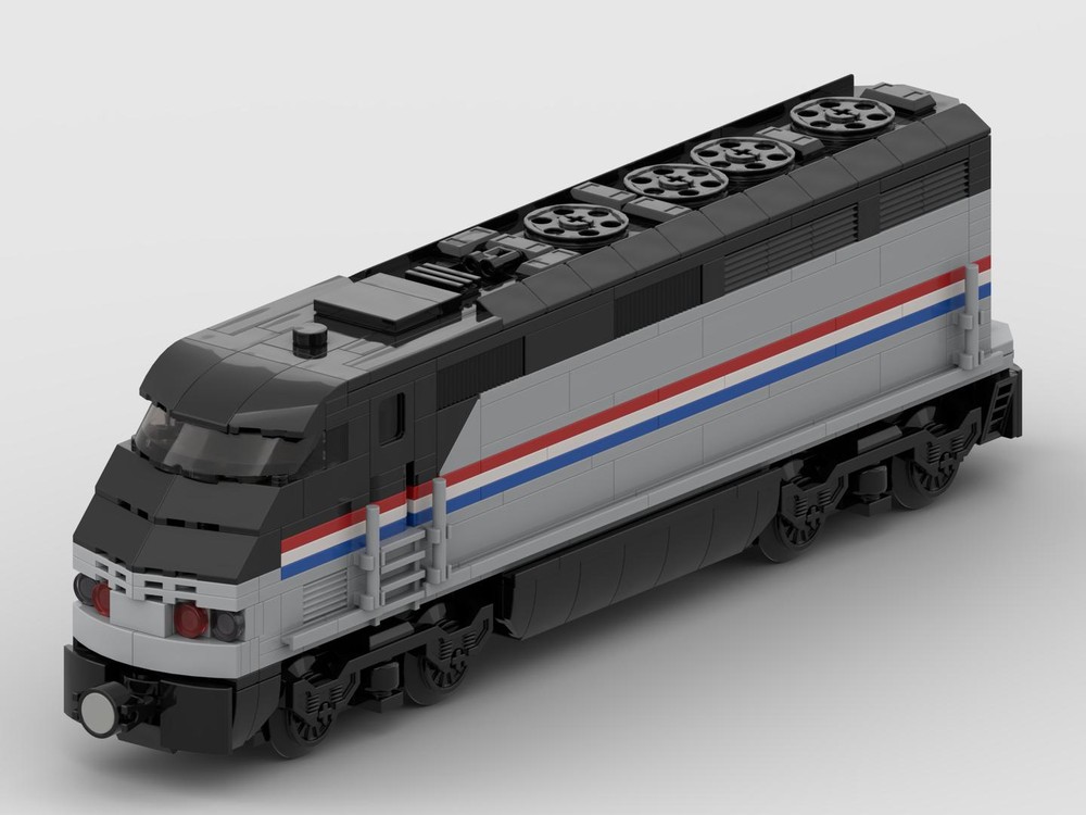 LEGO MOC Amtrak EMD F59PHI by BuMu | Rebrickable - Build with LEGO