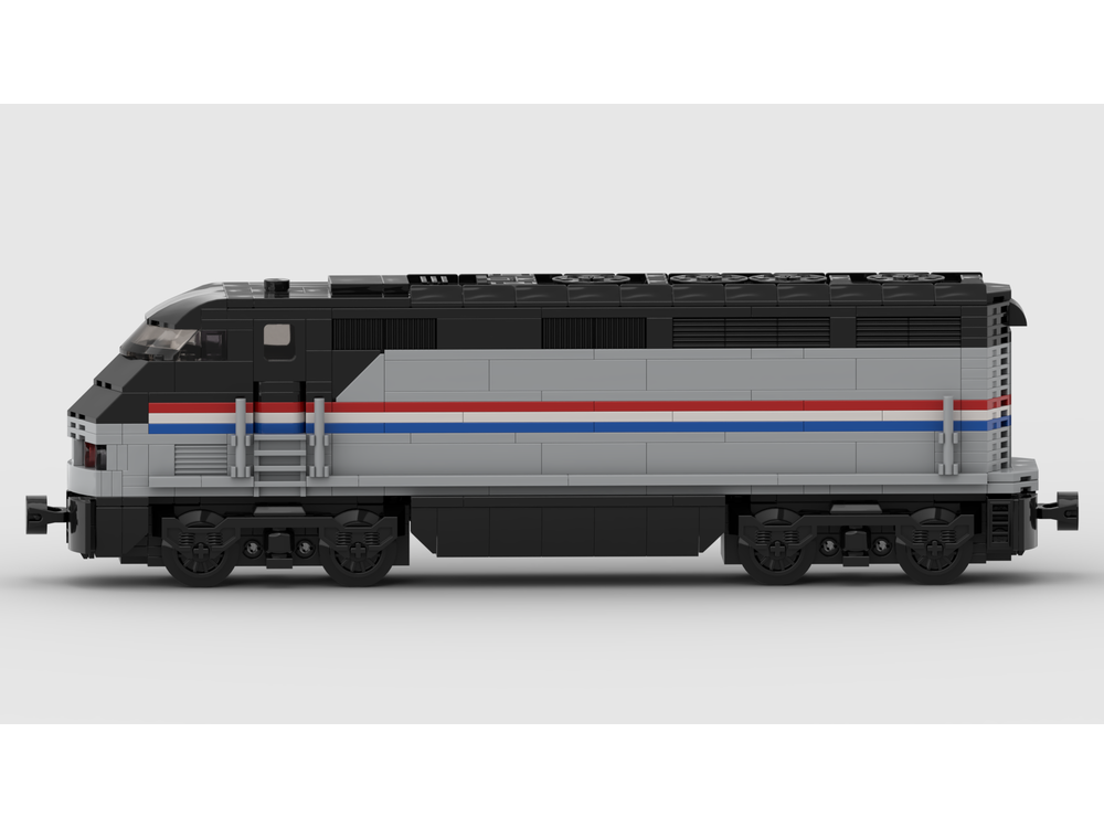 LEGO MOC Amtrak EMD F59PHI by BuMu | Rebrickable - Build with LEGO