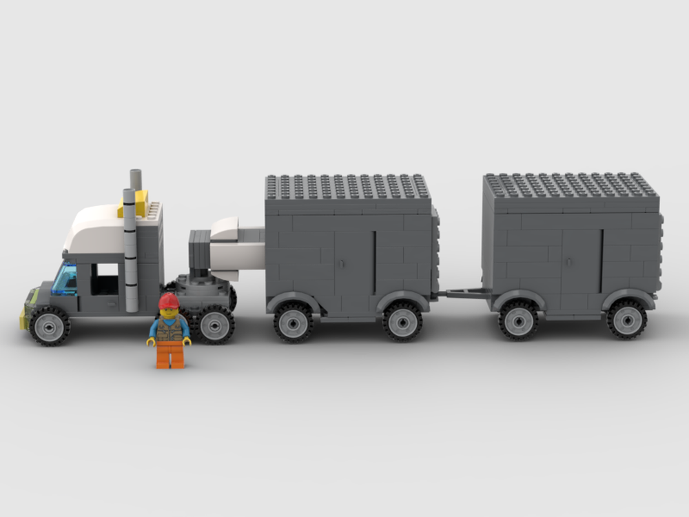 LEGO MOC Tractor Trailer by Kid Stripes | Rebrickable - Build with LEGO