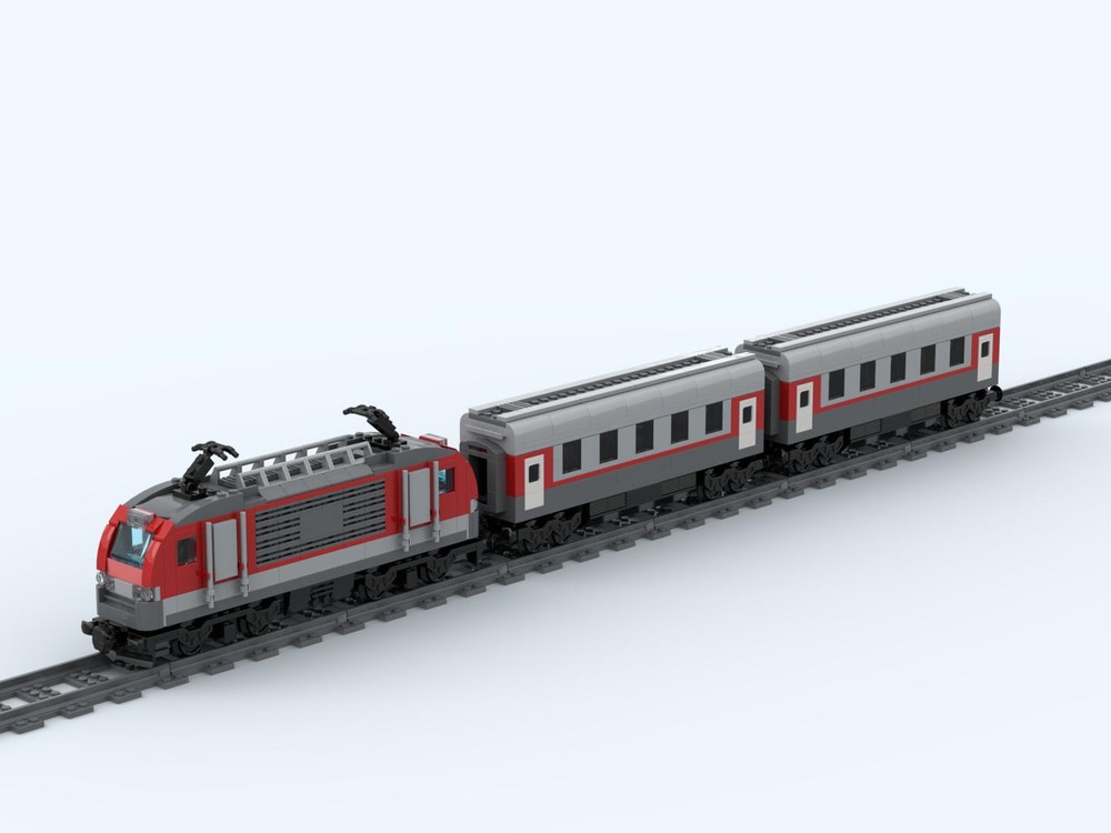 LEGO MOC Passenger Train RZD by pink0d | Rebrickable - Build with LEGO