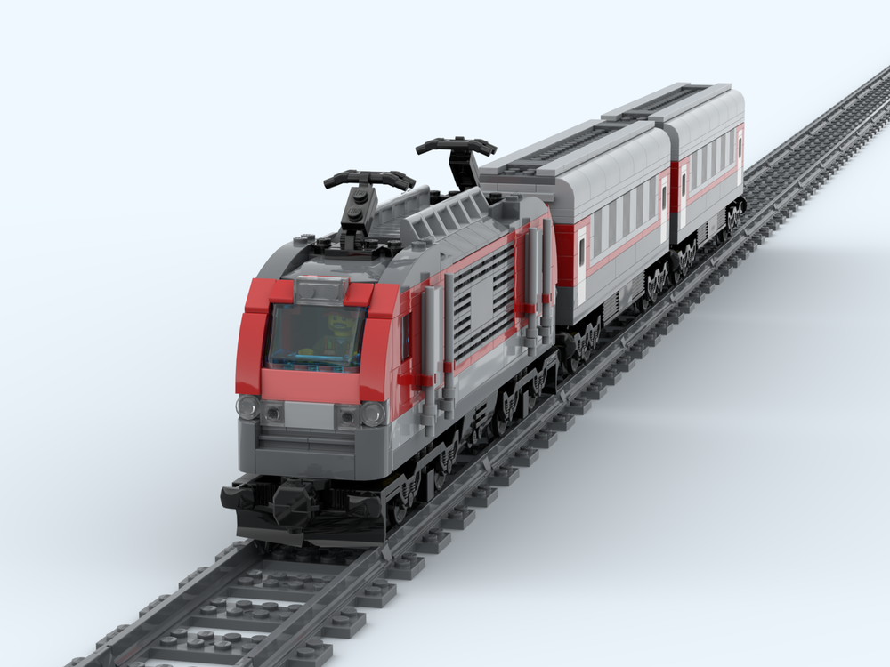 LEGO MOC Passenger Train RZD by pink0d | Rebrickable - Build with LEGO