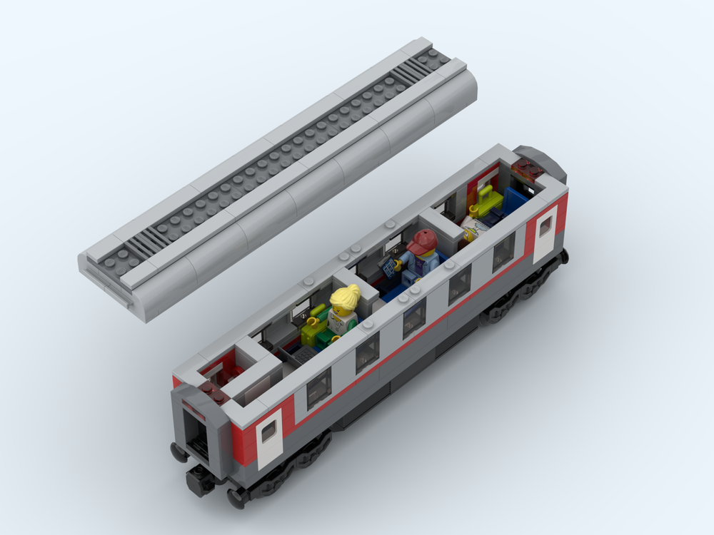LEGO MOC Passenger Train RZD by pink0d | Rebrickable - Build with LEGO