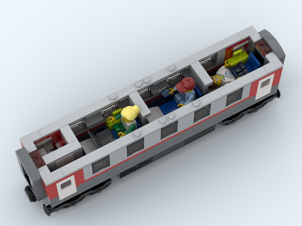 LEGO MOC Passenger Train RZD by pink0d | Rebrickable - Build with LEGO