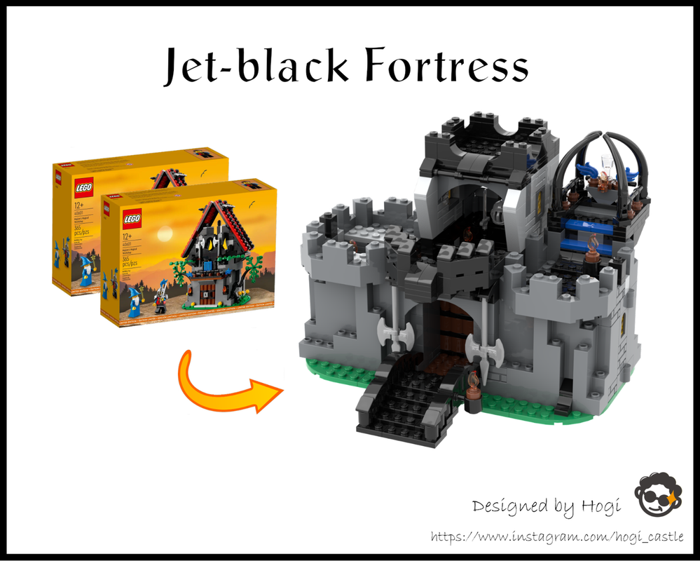 LEGO MOC Jet-black Fortress (40601 x 2 Alternate build) by Hogi_castle ...