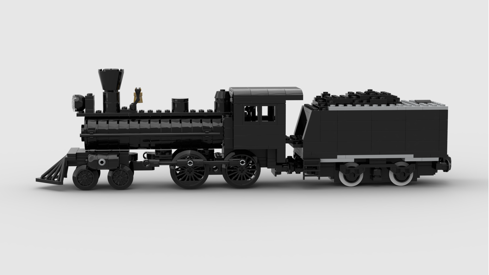 LEGO MOC Motorized Western Locomotive and Tender (4-4-0 American Type ...