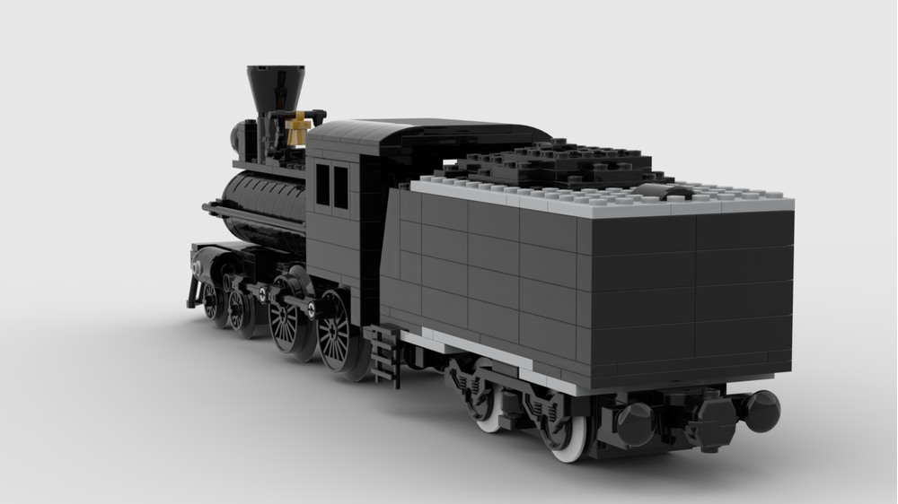 LEGO MOC Motorized Western Locomotive and Tender (4-4-0 American Type ...