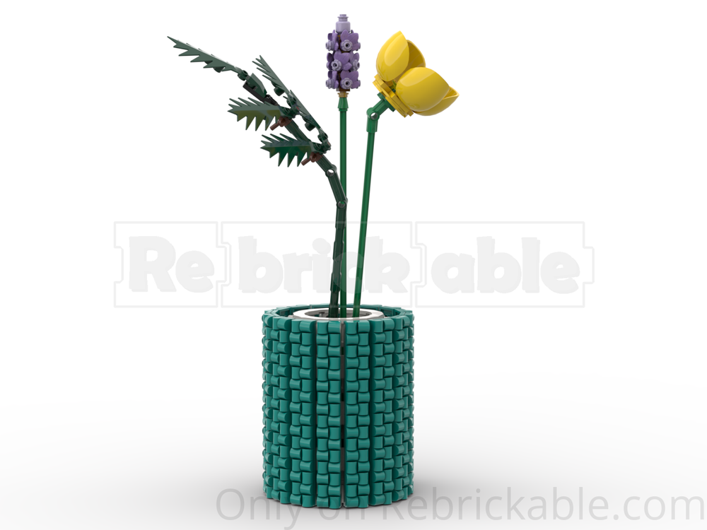 LEGO MOC Small and Round Turquoise Flower Vase by zsobricks ...