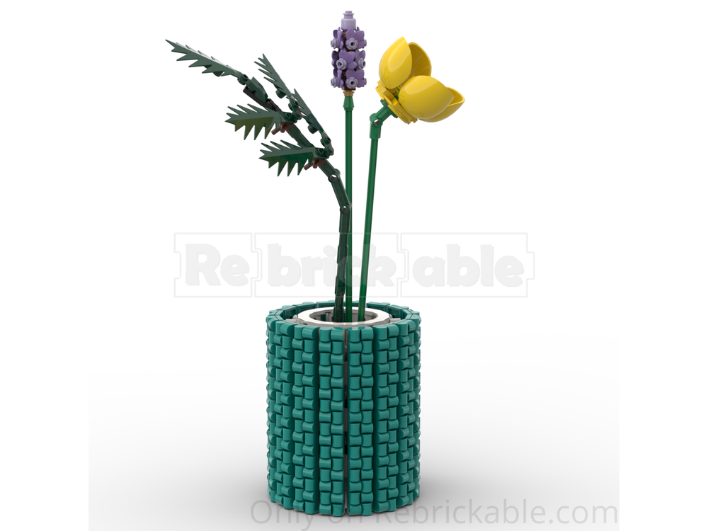 LEGO MOC Small and Round Turquoise Flower Vase by zsobricks ...