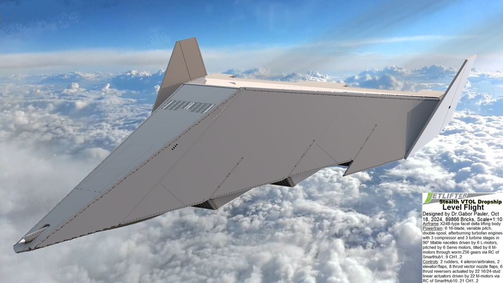 LEGO MOC JetLifter Stealth VTOL DropShip by gjpauler | Rebrickable ...