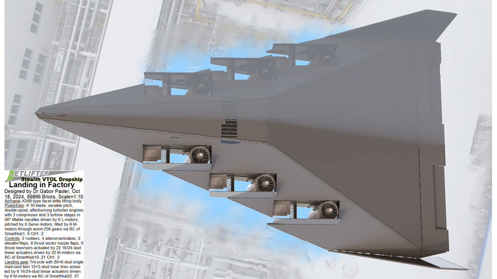 LEGO MOC JetLifter Stealth VTOL DropShip by gjpauler | Rebrickable ...