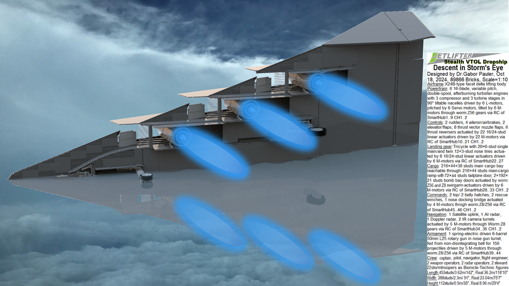 LEGO MOC JetLifter Stealth VTOL DropShip by gjpauler | Rebrickable ...