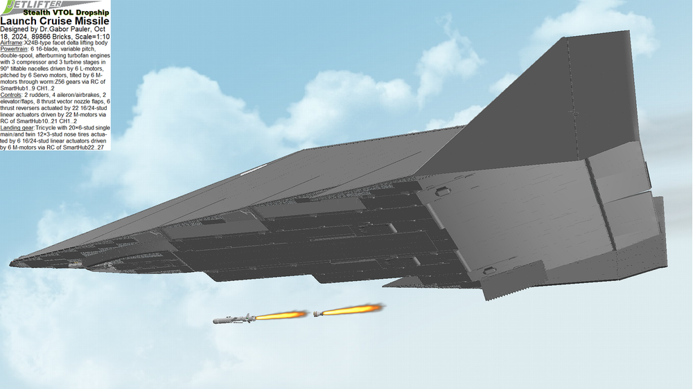 LEGO MOC JetLifter Stealth VTOL DropShip by gjpauler | Rebrickable ...