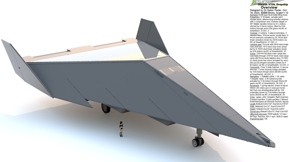 LEGO MOC JetLifter Stealth VTOL DropShip by gjpauler | Rebrickable ...