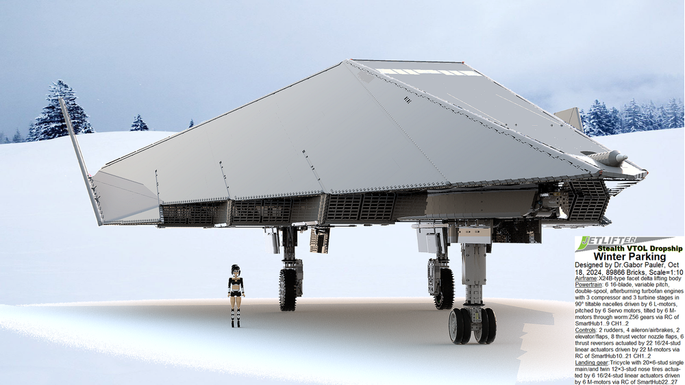 LEGO MOC JetLifter Stealth VTOL DropShip by gjpauler | Rebrickable ...