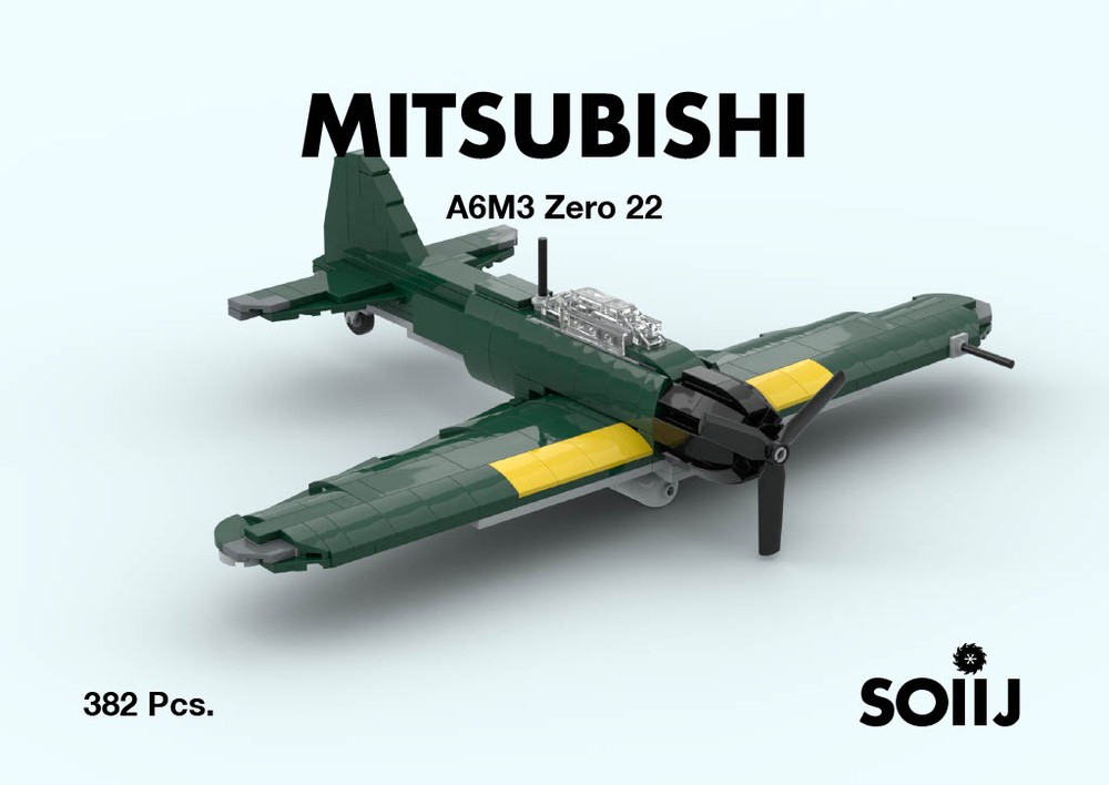 LEGO MOC-182197 Mitsubishi A6M3 Zero 22 - darker livery 1:35 by Soiij ...