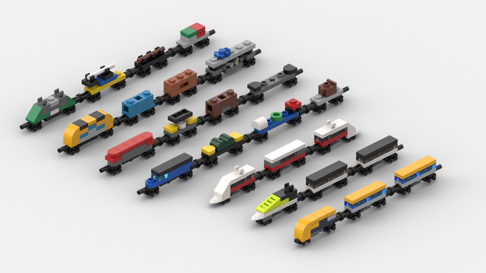 LEGO MOC Teeny Trains, Volume III: 60051, 60052, 60098, 60197, 60198 ...