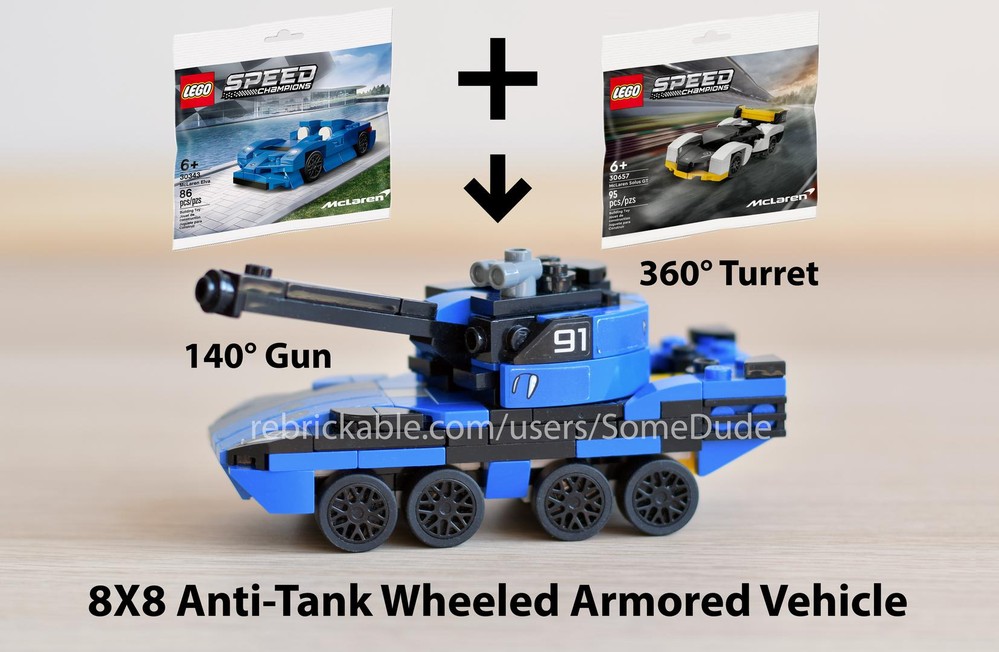 LEGO MOC 8x8 Anti-Tank wheeled armored vehicle (30343 + 30657) by ...