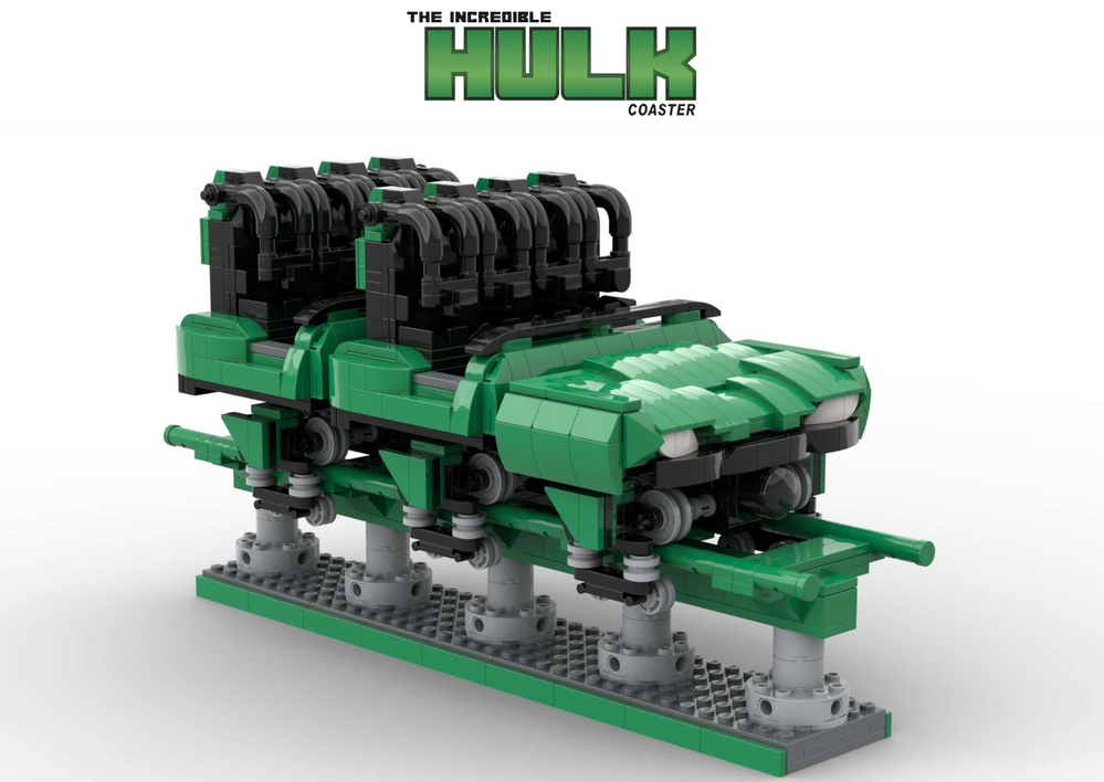 LEGO MOC ROLLERCOASTER - INCREDIBLE HULK COASTER - Universal's Islands ...