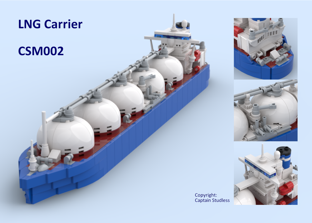 LEGO MOC LNG Carrier - CSM002 by Captain.Studless | Rebrickable - Build ...