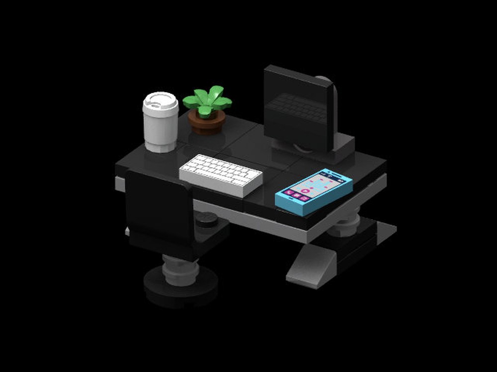 LEGO MOC Desk by ModulAREbricks | Rebrickable - Build with LEGO