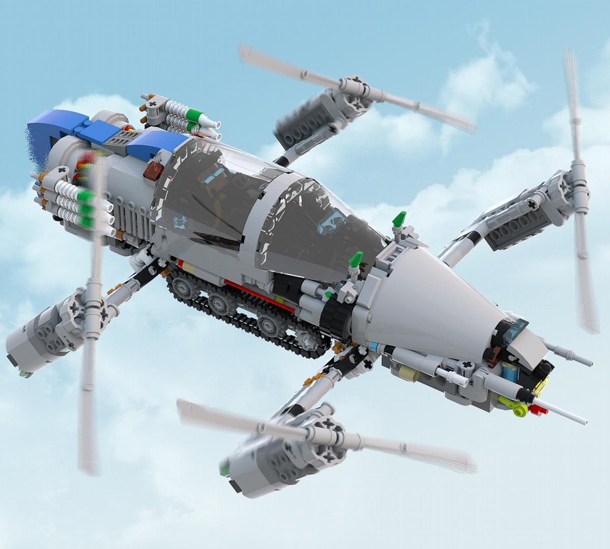 LEGO MOC Foldable Tracked Scout Quadcopter by gjpauler | Rebrickable ...