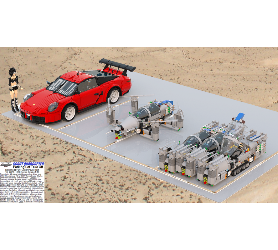LEGO MOC Foldable Tracked Scout Quadcopter by gjpauler | Rebrickable ...