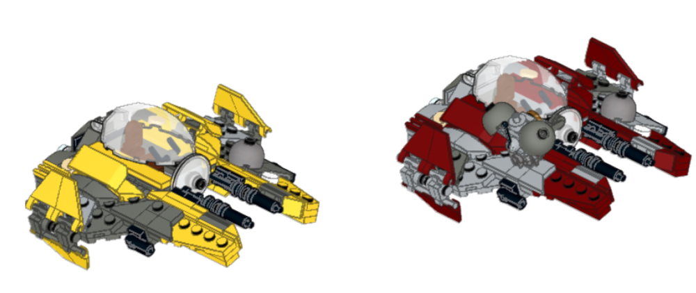 LEGO MOC Anakin and Obi-Wan's Interceptors by Dume_Bricks | Rebrickable ...