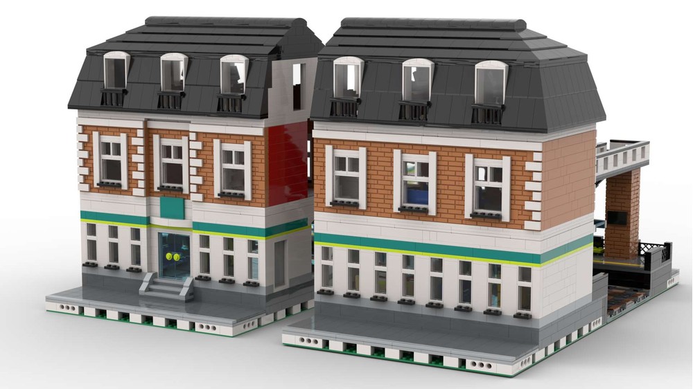 LEGO MOC Modular Train station by MexWhite | Rebrickable - Build with LEGO
