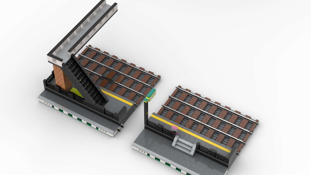 LEGO MOC Modular Train station by MexWhite | Rebrickable - Build with LEGO