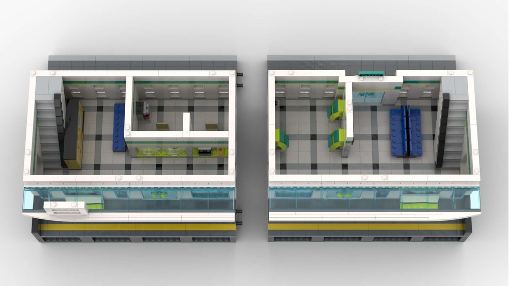 LEGO MOC Modular Train station by MexWhite | Rebrickable - Build with LEGO