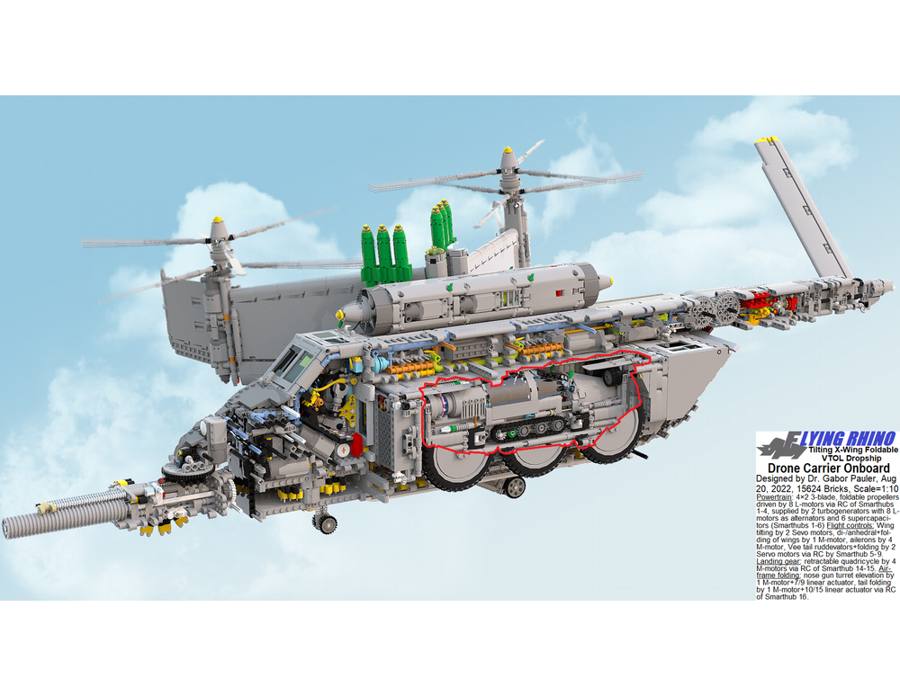 LEGO MOC Robotic Rotorcraft Carrier by gjpauler | Rebrickable - Build ...