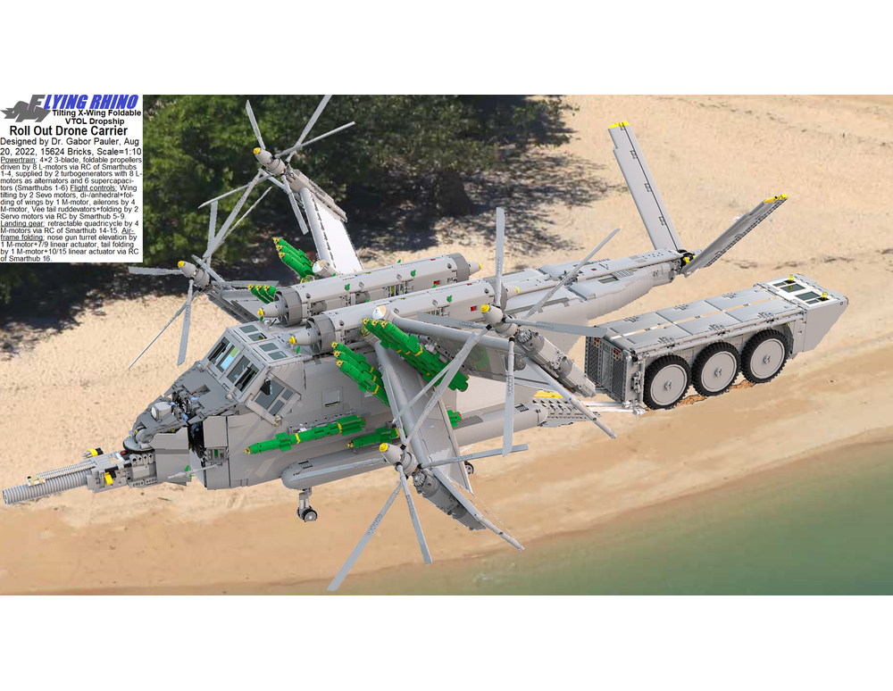 LEGO MOC Robotic Rotorcraft Carrier by gjpauler | Rebrickable - Build ...