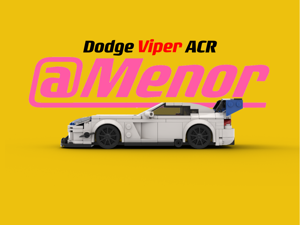LEGO MOC Dodge Viper(VX I) ACR White by Menor | Rebrickable - Build ...